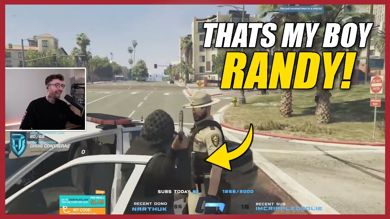 Curtis Reacts to Randy Smokes 2 Cops | Nopixel GTA RP - YouTube