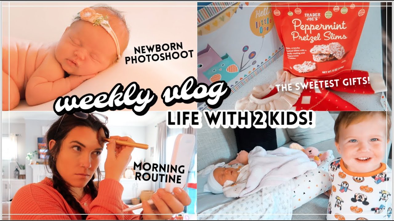 weekly vlog // LIFE WITH 2 KIDS!👨‍👩‍👧‍👦 newborn photoshoot, morning ...