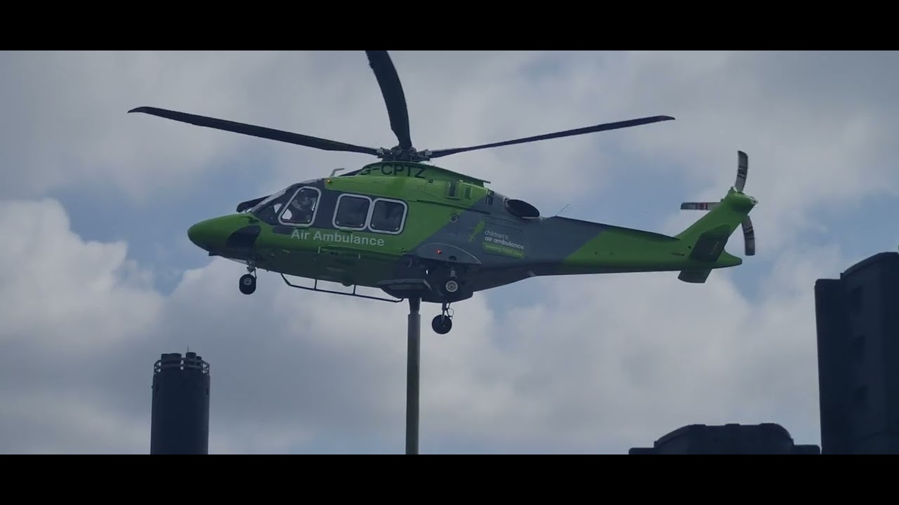 Children's Air Ambulance HLE81 (G-CPTZ) Taking off At Derriford On 31 ...