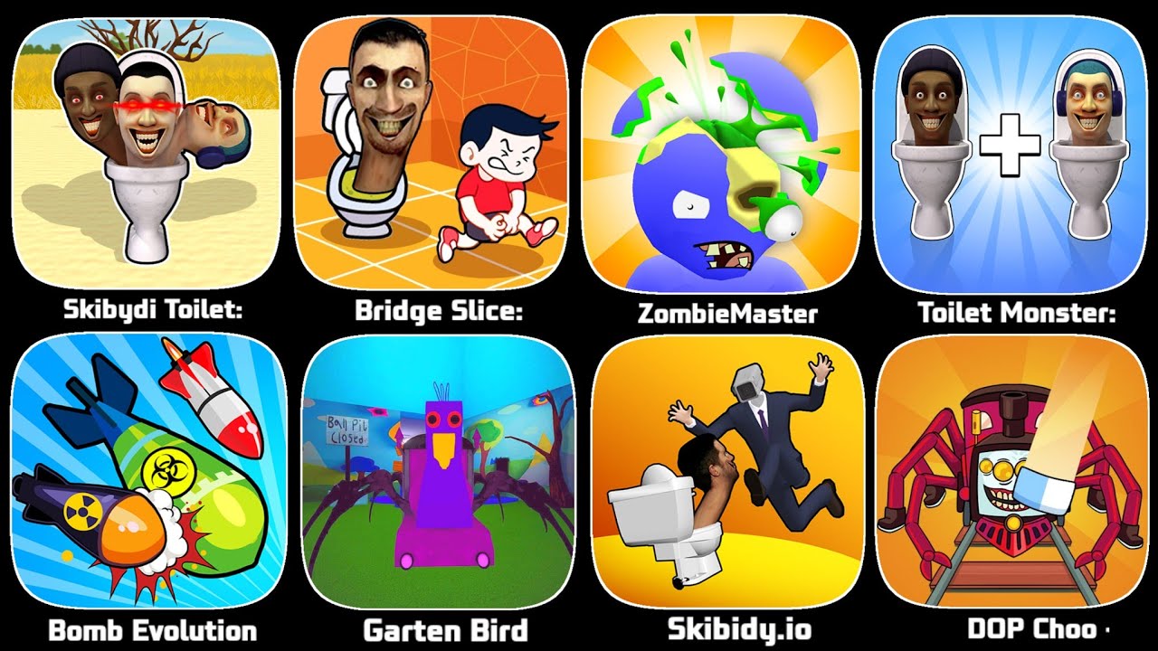 Skibidi Toilet,Bridge Toilet Run,Zombie Master, Toilet Monster,Bomb ...