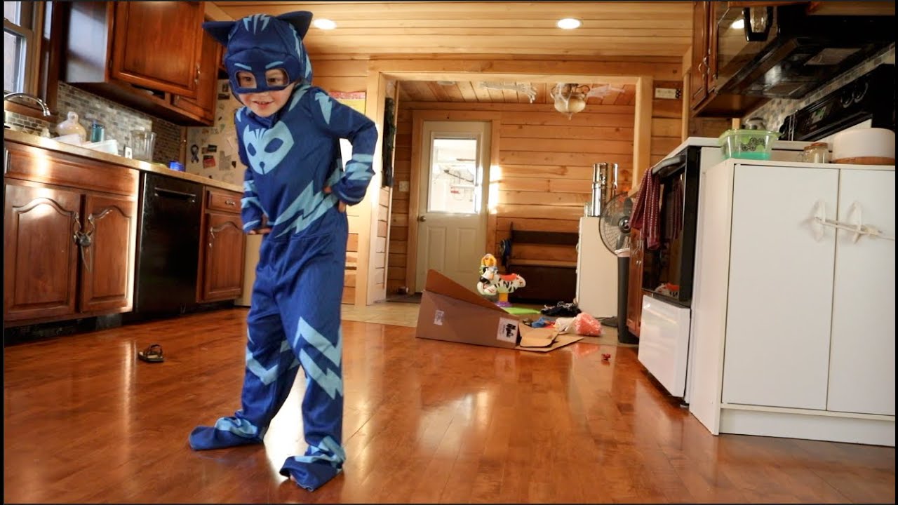 Catboy from PJ Masks Dancing to "Spooky Scary Skeletons" - YouTube