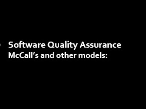 Software Quality Assurance | Software Quality Factors | McCall’s Factor ...