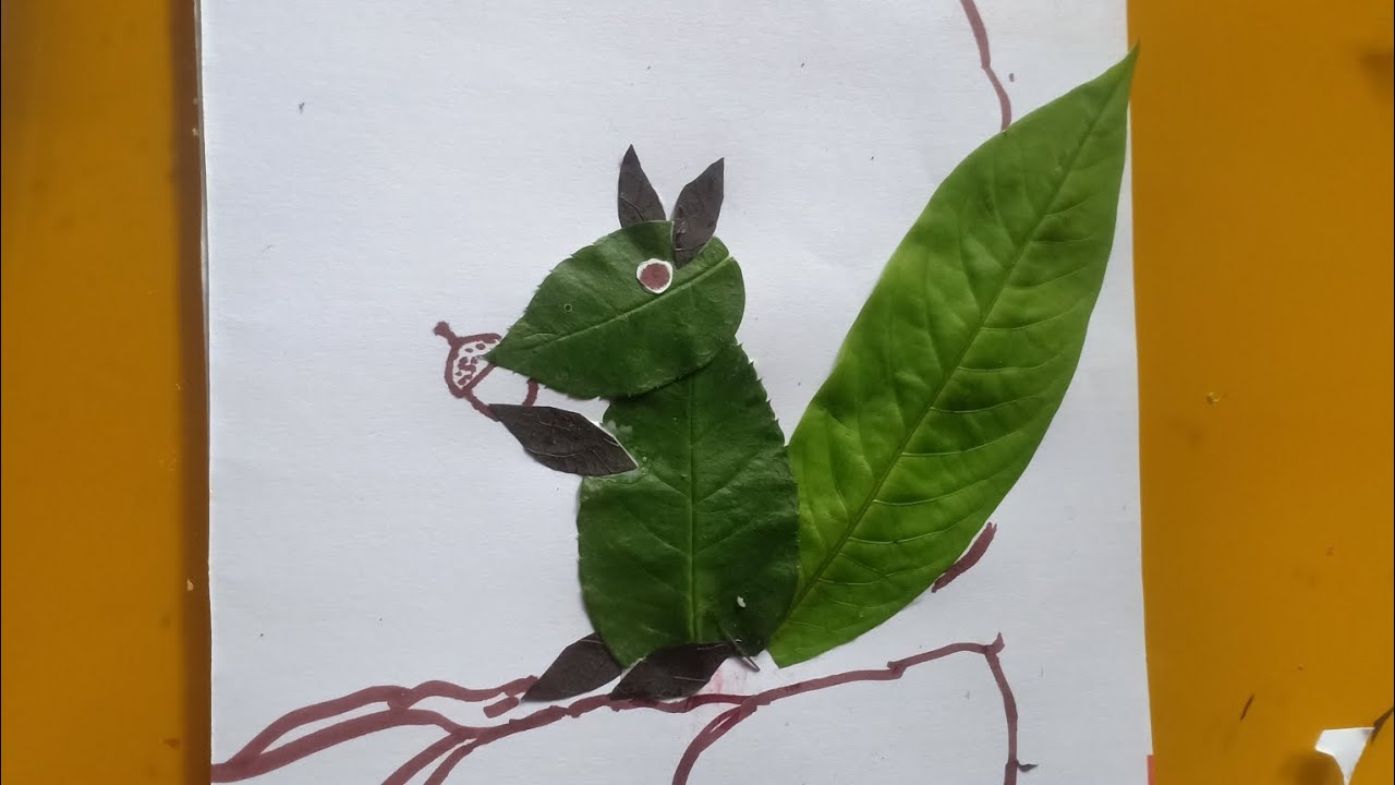 Very easy leaf art/ creative ideas - YouTube