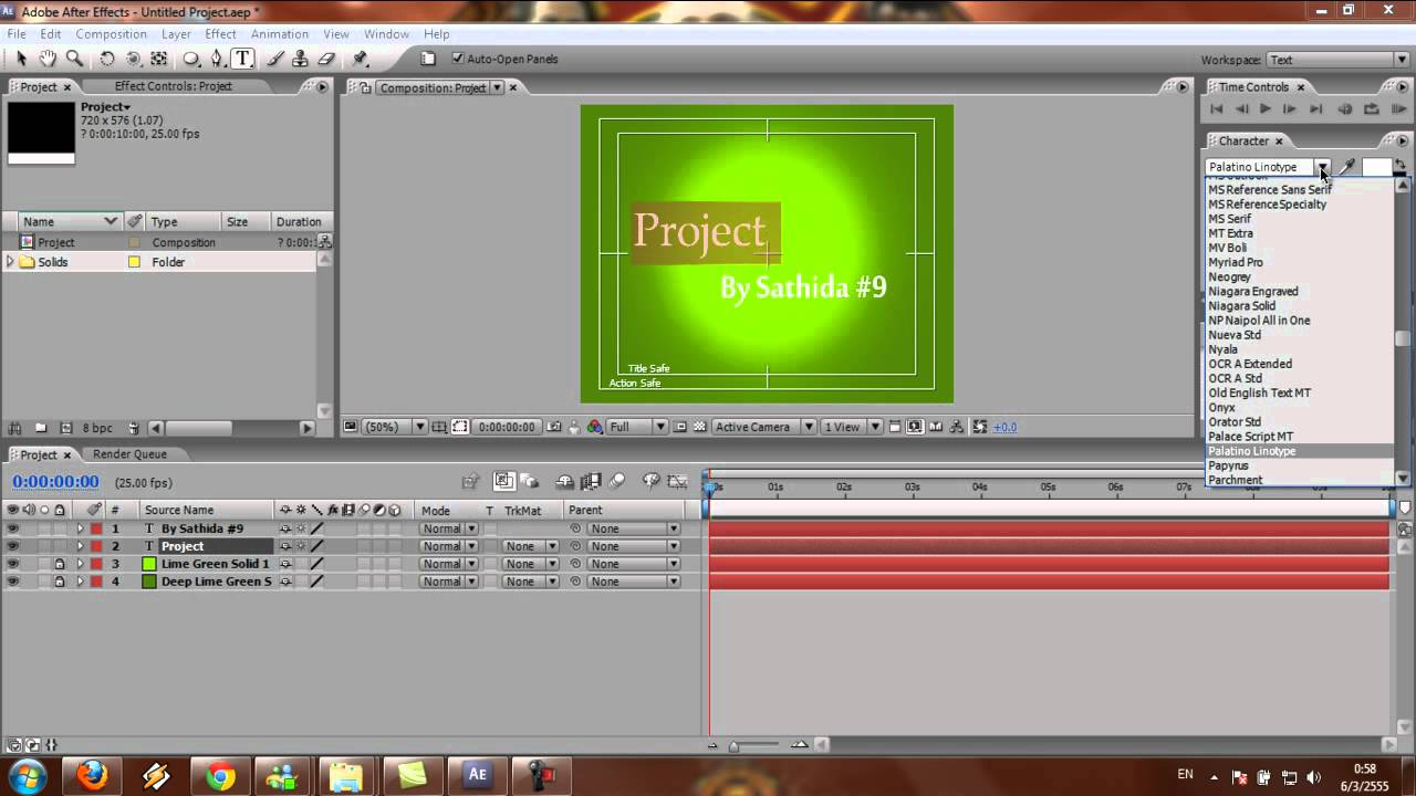 ขั้นตอนการใช้โปรแกรม After Effect cs3 - YouTube
