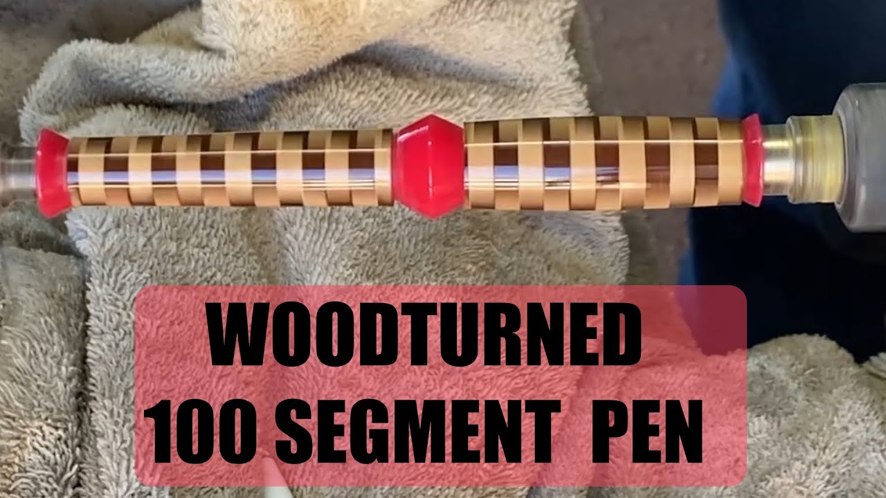 Woodturning a Pen made from 100 Segments of wood - YouTube