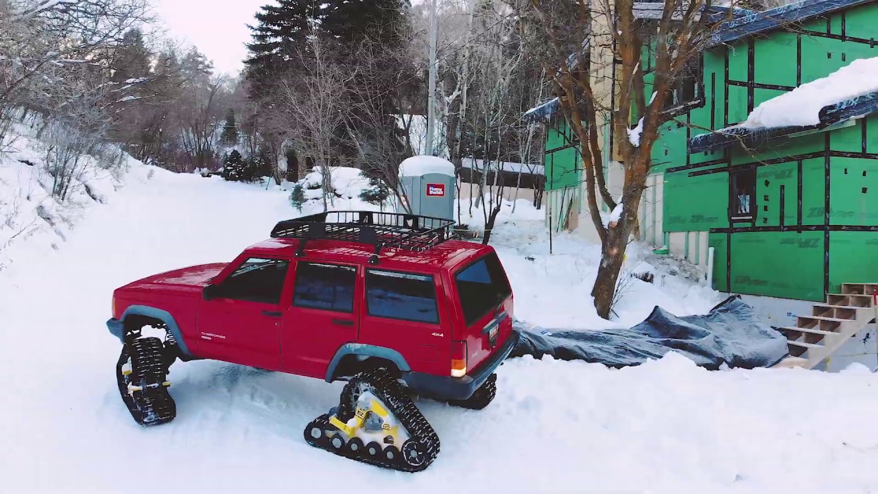 "Red" the Jeep on TANK TRACKS! (Mattracks) - Modern Cabin - - YouTube