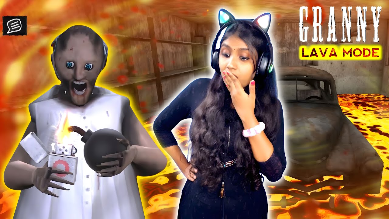 GRANNY LAVA MODE CAR ESCAPE - Floor is LAVA in Granny's House | Jeni ...