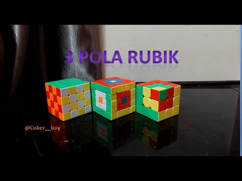 cara membuat 3 pola rubik unik di rubik 3x3 4x4 & 5x5 - YouTube