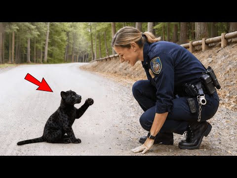 black panther baby Follows Female cop for 5km, Begging for Help, What Happens Next Is Shocking
