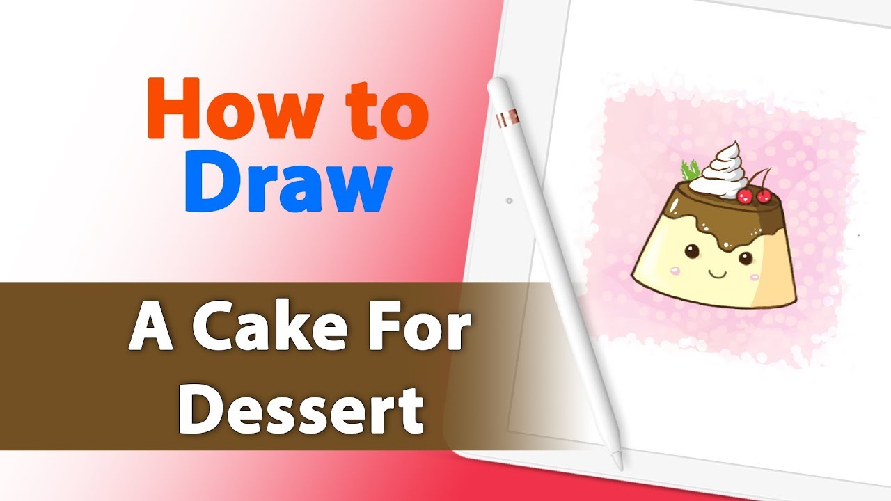 How to Draw a Cake | with Drawing Desk easily - YouTube