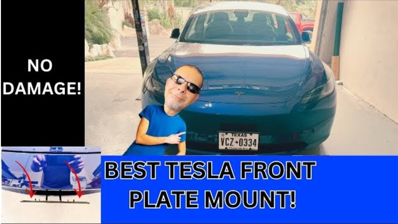 Tesla Front License Plate Holder - YouTube