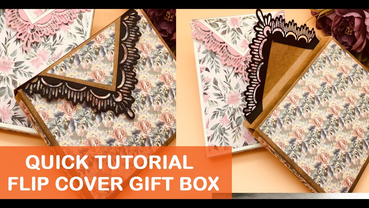 Quick Tutorial for Flip Cover Gift Box -#alinacraft #alinacutle - YouTube