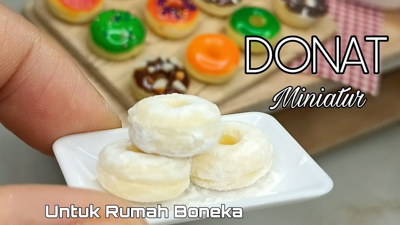 Ukuran Donat Mini || Miniature Food Clay - YouTube