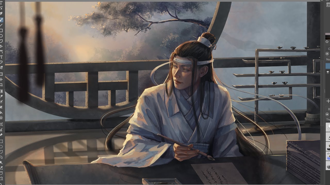 Pretty Lan Zhan - Mo Dao Zu Shi | Digital Painting [Speedpaint] - YouTube