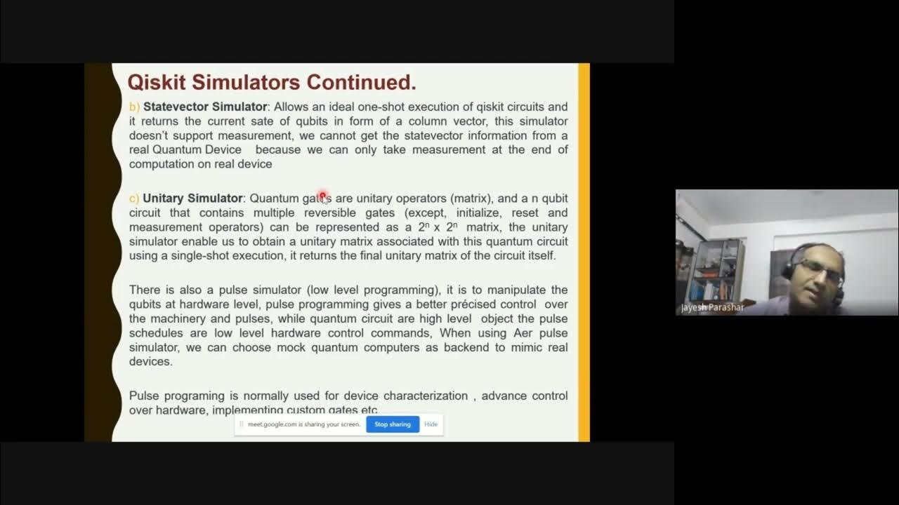 Qiskit Simulators, Phase kickback and density matrix | Jayesh | CIT QH 2022 | - YouTube