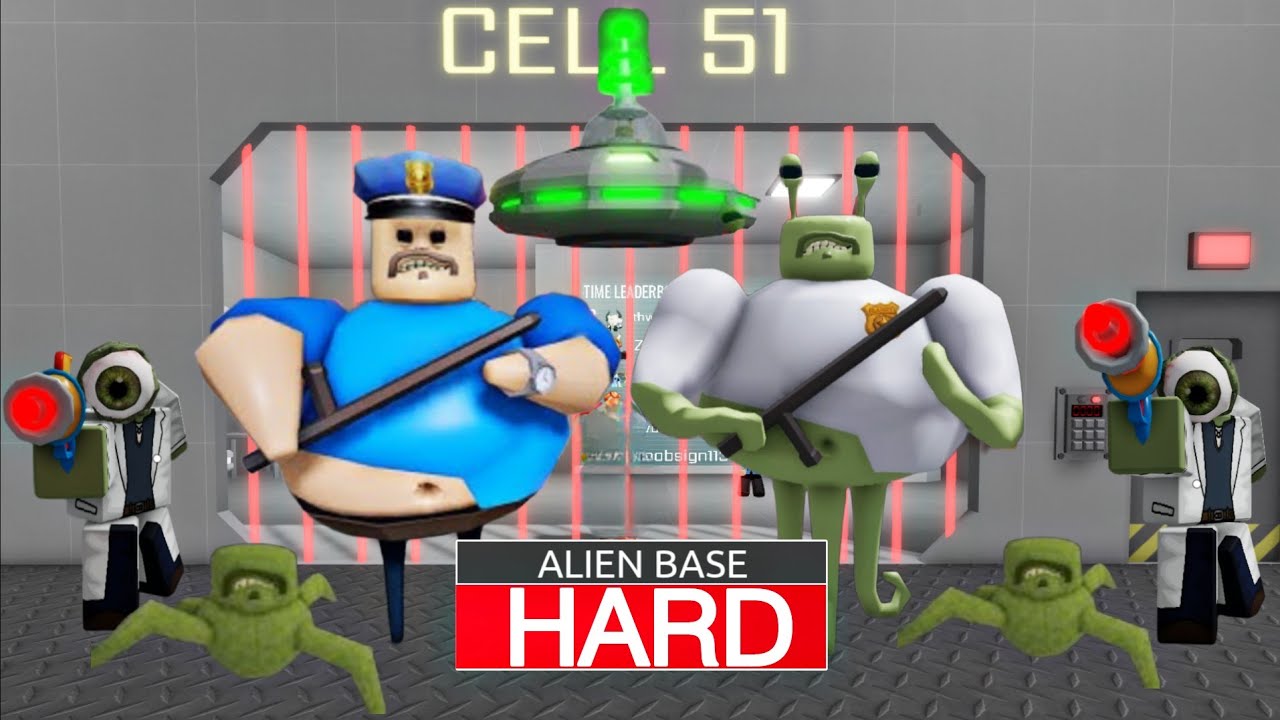 ROBLOX - ALIEN BASE BARRY'S PRISON RUN OBBY HARD MODE SPEED RUN # ...