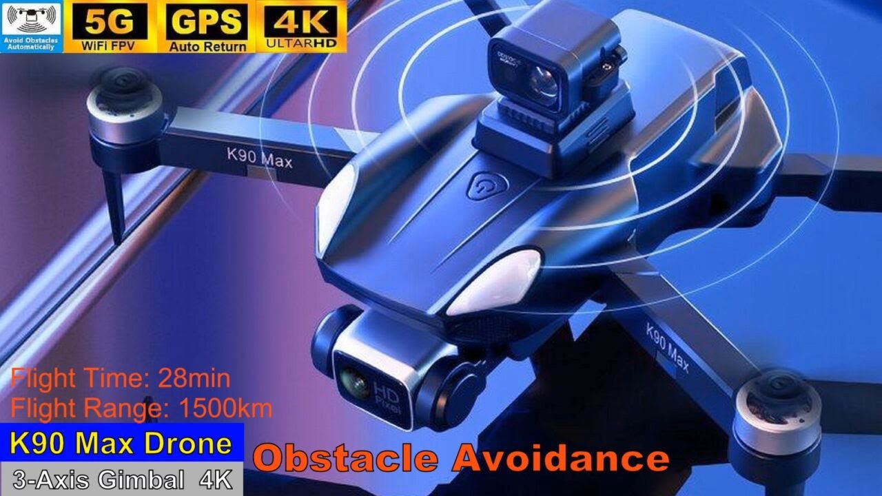 K90/911 Obstacle Avoidance 4K Long Range Brushless Drone – Just ...