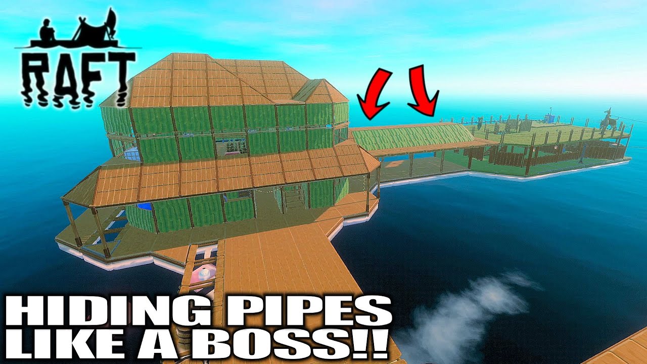 Hiding Pipes in The Roof | Raft Gameplay | Part 24 - YouTube