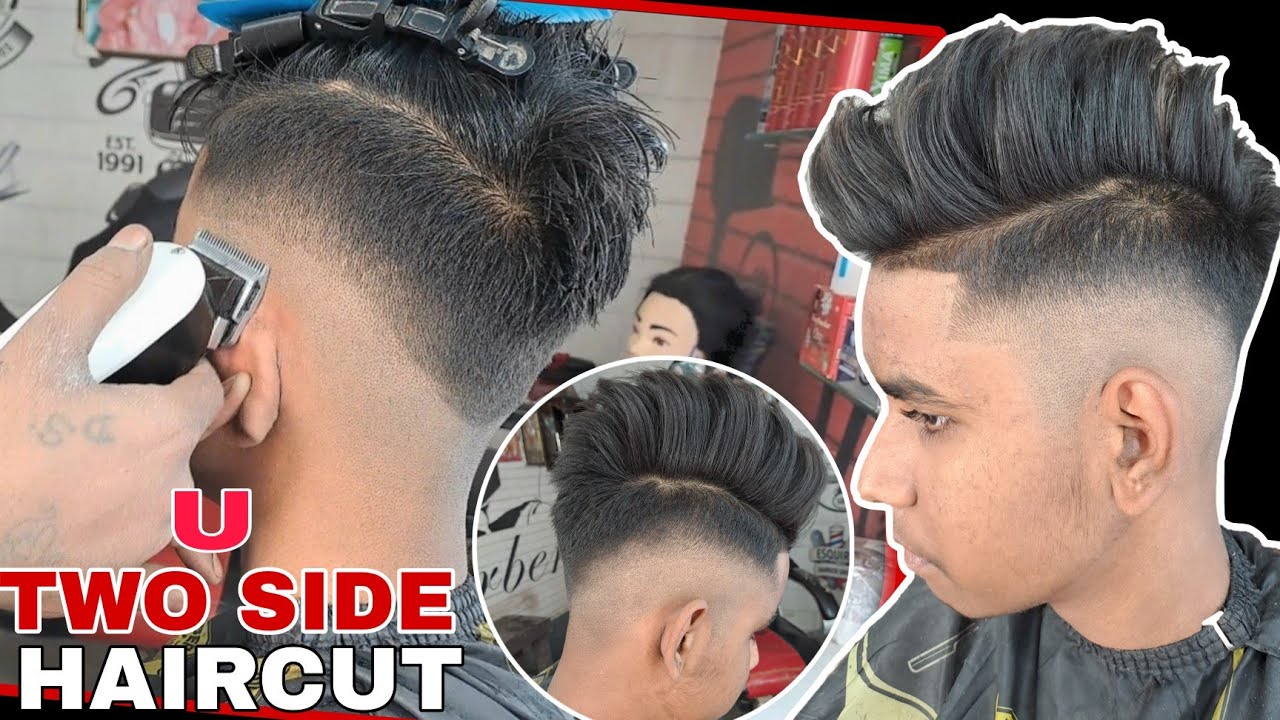 Tow Side Haircut Karne Ka Best Tarika | U Two Side Hairstyle Tutorial ...