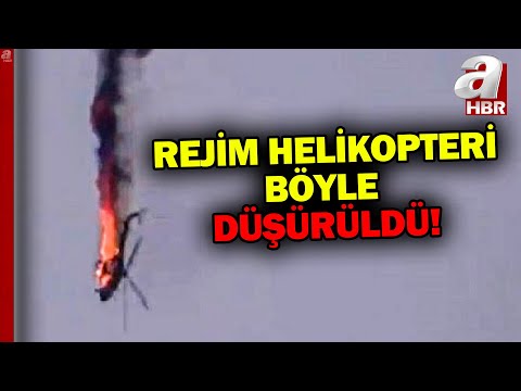 Hama'da Rejim helikopteri muhalifler tarafından düşürüldü! | A Haber