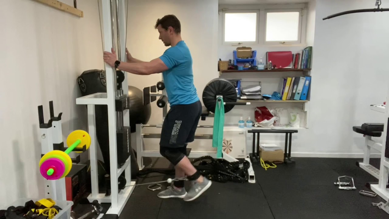 Standing Cable Single Leg Curl - YouTube