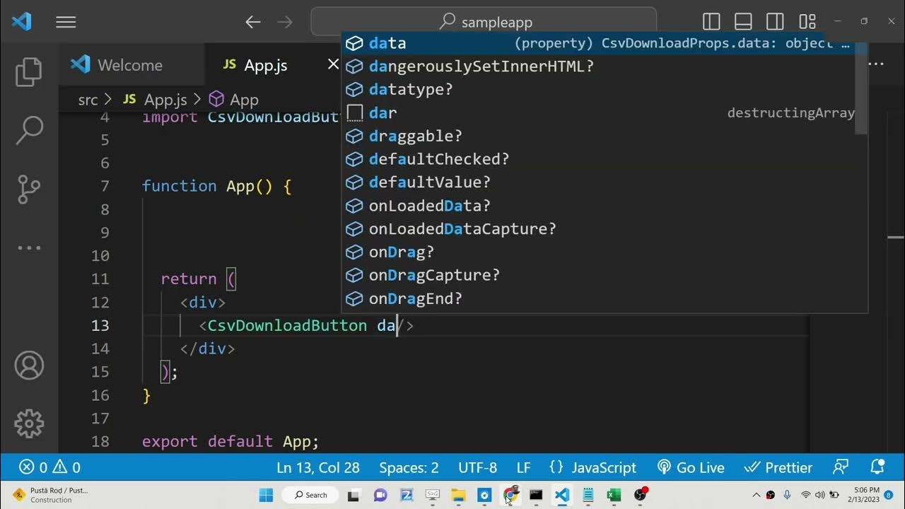 React React Json To Csv Example To Export Mock Json Data To Csv File