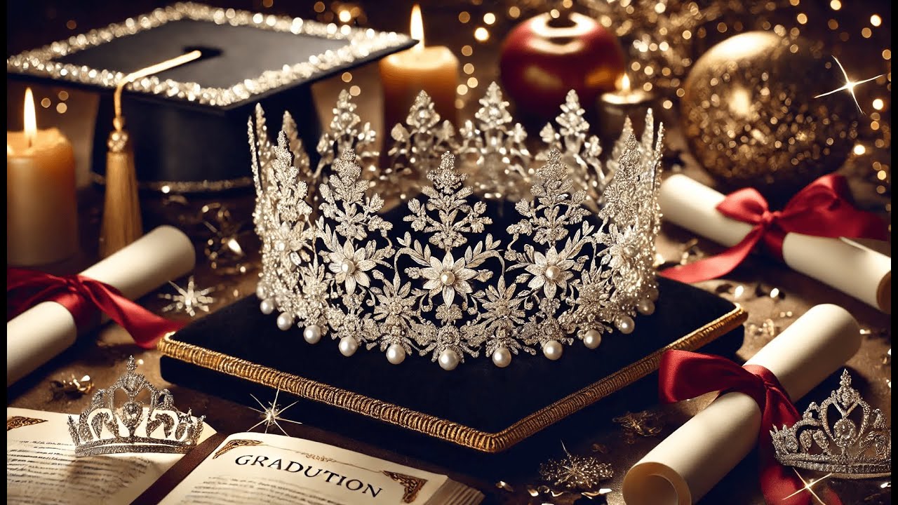 🎓 Yinkin Graduation Party Supplies Graduation Crown Tiara & Sash Kits ...