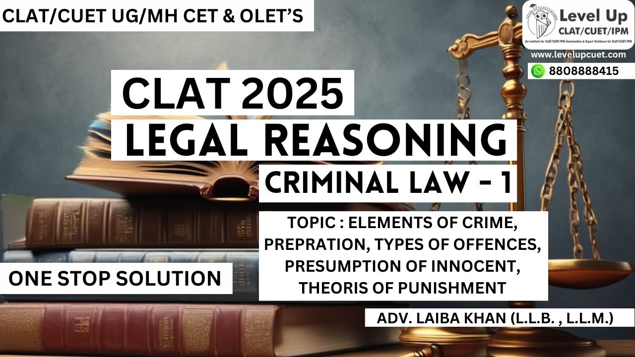 Criminal Law for CLAT 2025 | CLAT Legal Reasoning | clat exam ...