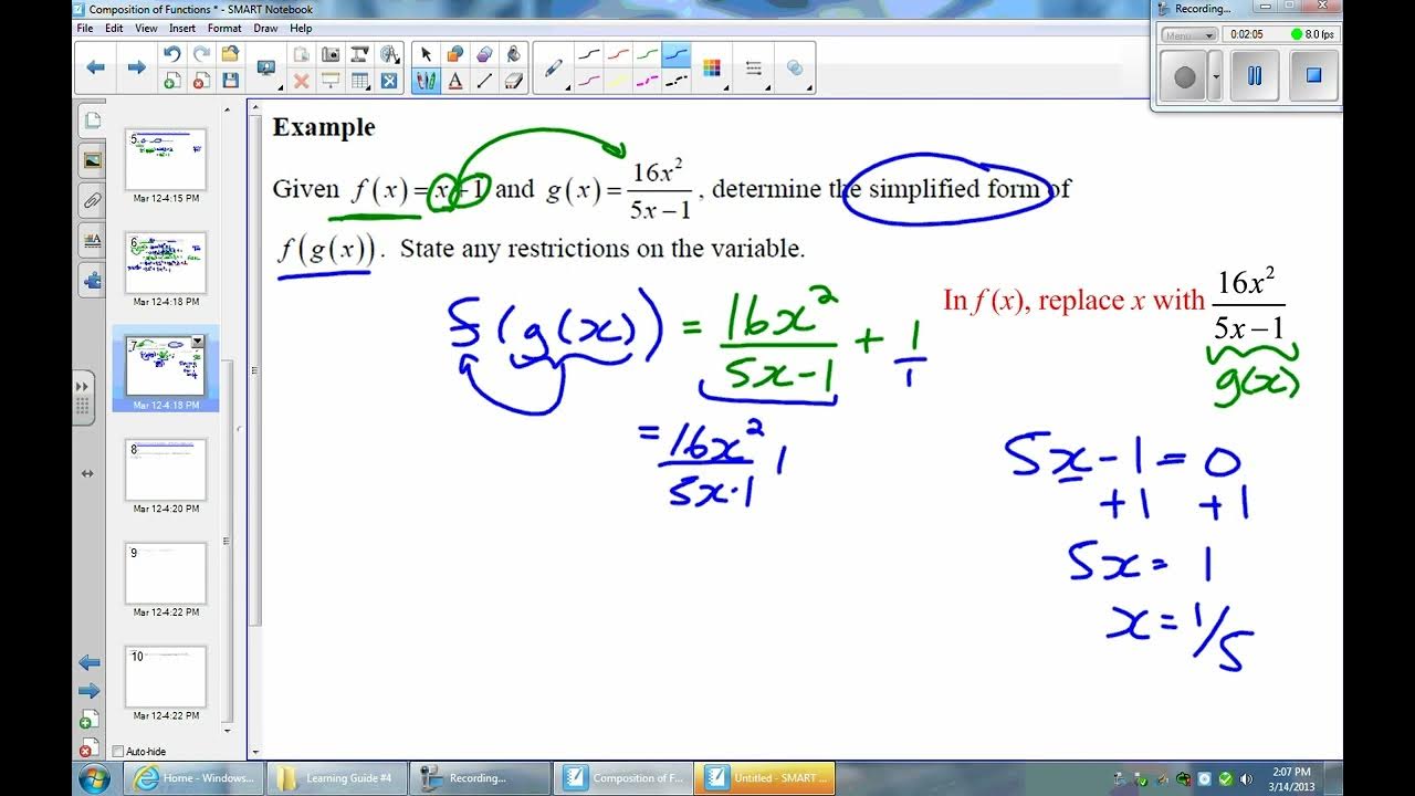 Lesson 3c - Finding the Explicit Equation of a Composition of Functions Part 2 - YouTube