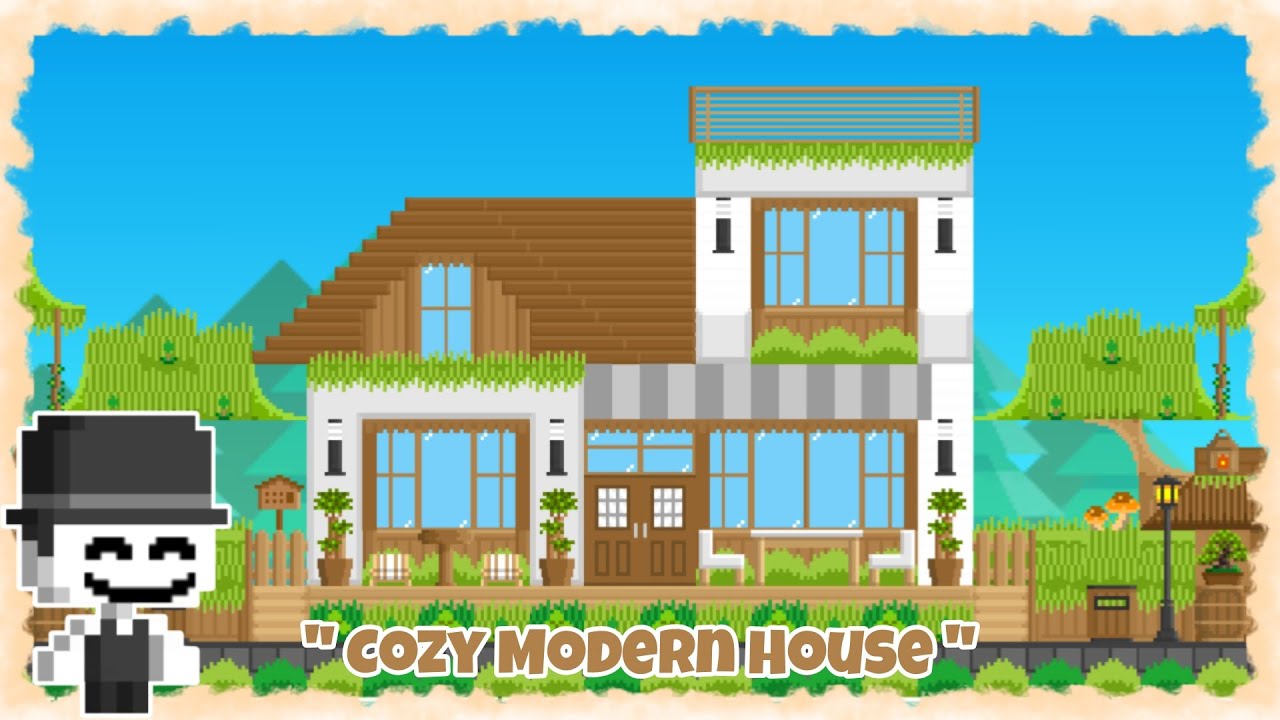 『🌿』 Tutorial cara membuat " Cozy Modern House " || Boku Boku Build ...