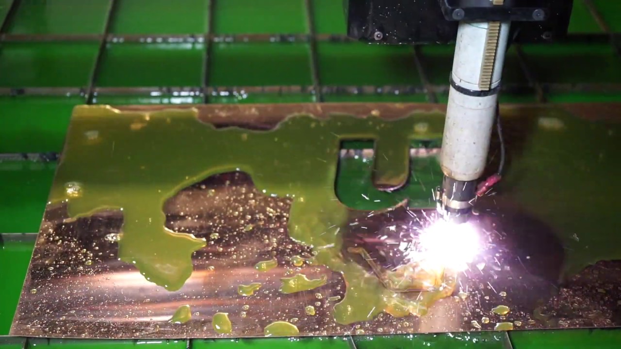 Copper Cutting on the Wright CNC plasma table - YouTube
