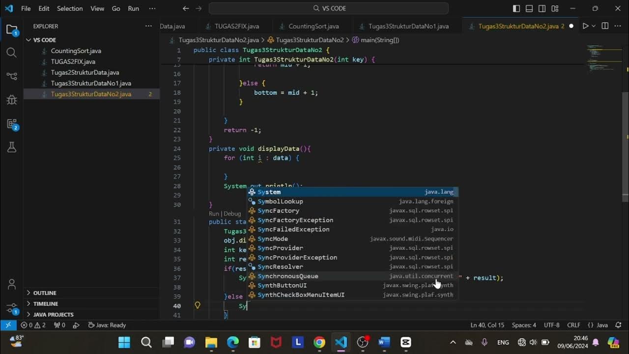 Tugas 3 Struktur Data Sequential Dan Binary Search Youtube