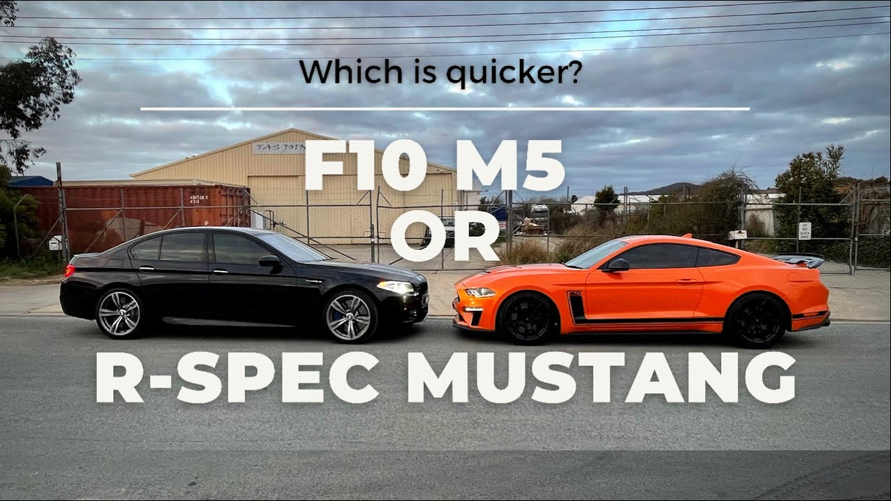 2012 F10 M5 vs 2020 R-Spec Mustang - The Race is on! Stock vs Stock ...