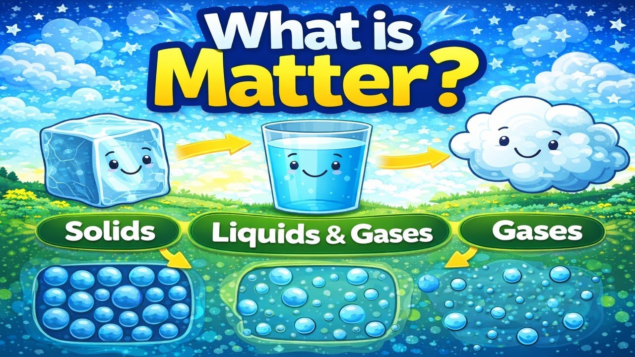States of Matter for Kids | Solids, Liquids & Gases Explained with Fun ...