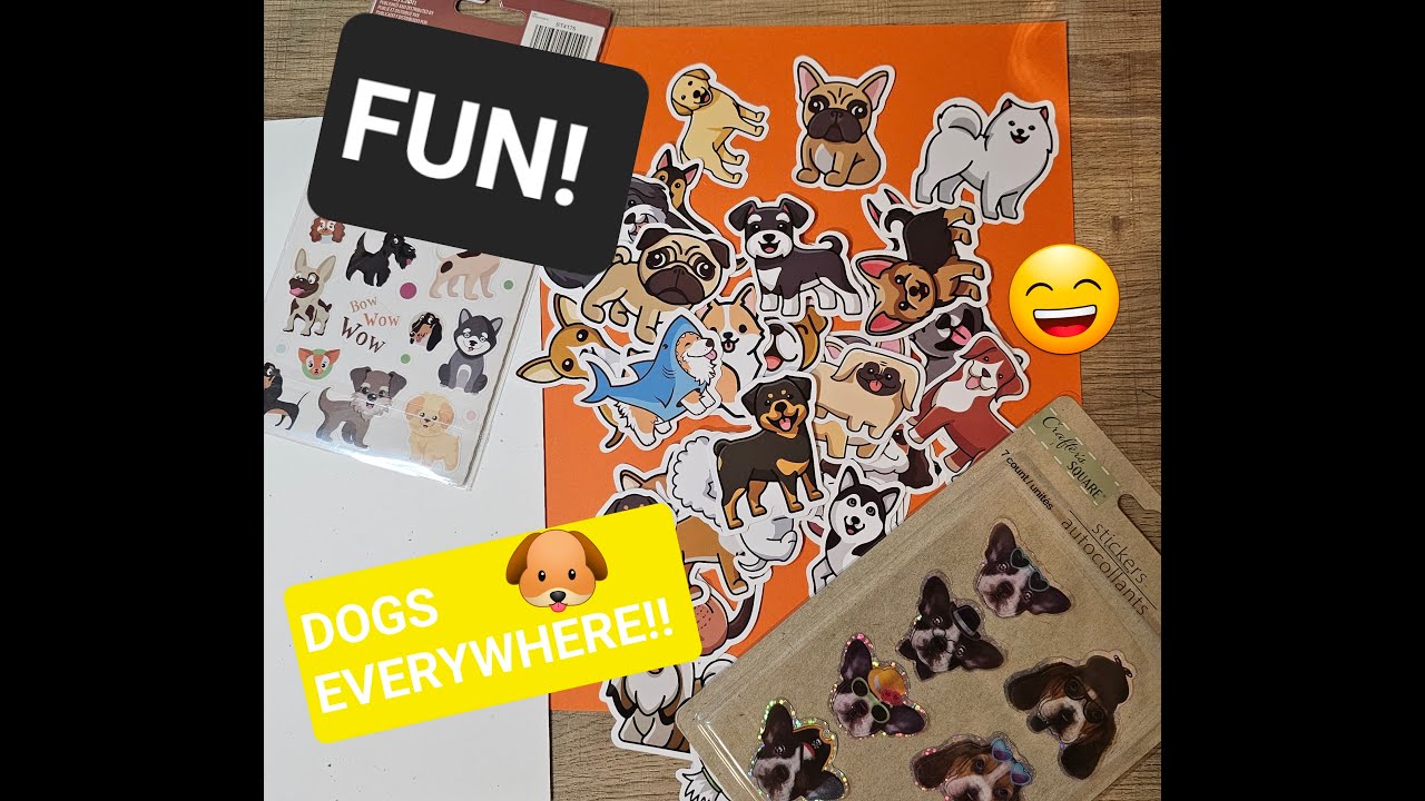 Dog Stickers! My sticker book series page 8/9 Puppies! - YouTube