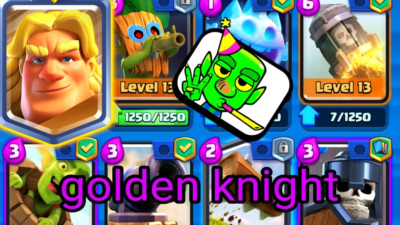 New golden knight log bait deck in clash royale - YouTube