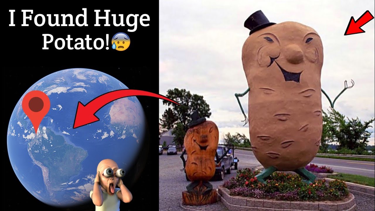 😰 I Found very Strange Potato Sculpture in Real Life on Google Earth ...