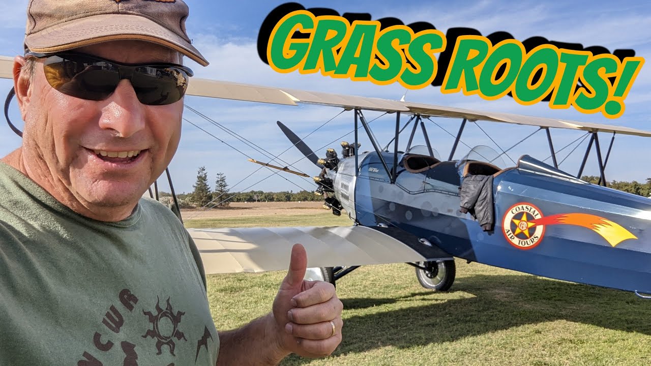 Genuine Saturday Afternoon Grass Roots Fly In - Aviat Husky A-1 - YouTube