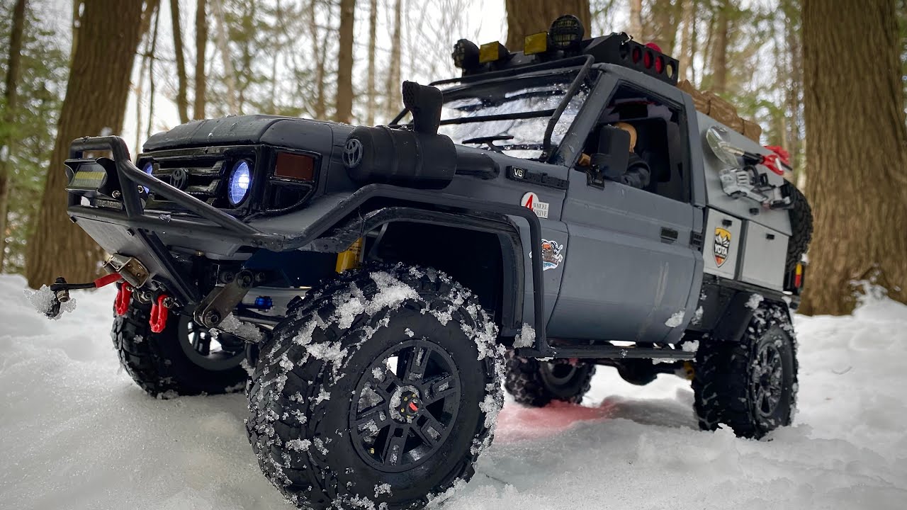 RC SCALE CRAWLER 🔥🎥 Toyota LC75 series UTE Overland 4WD action #rc4wd # ...
