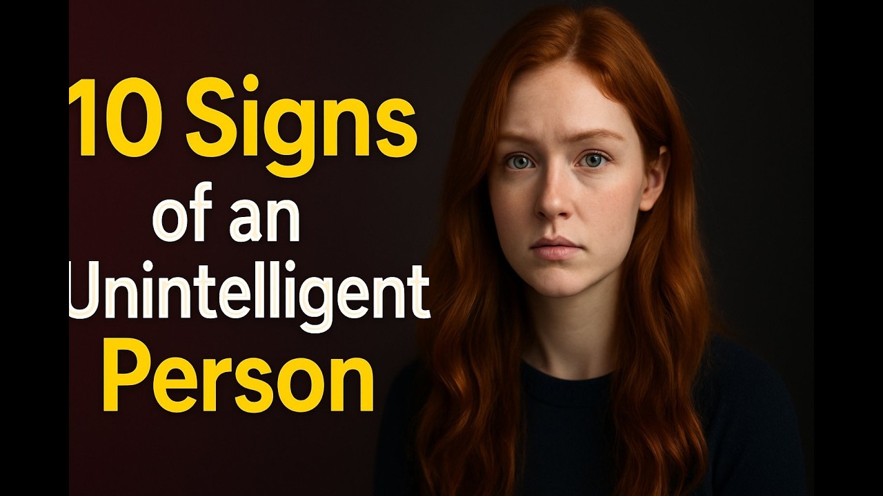 10 Signs of An UnIntelligent Person According to Science - YouTube
