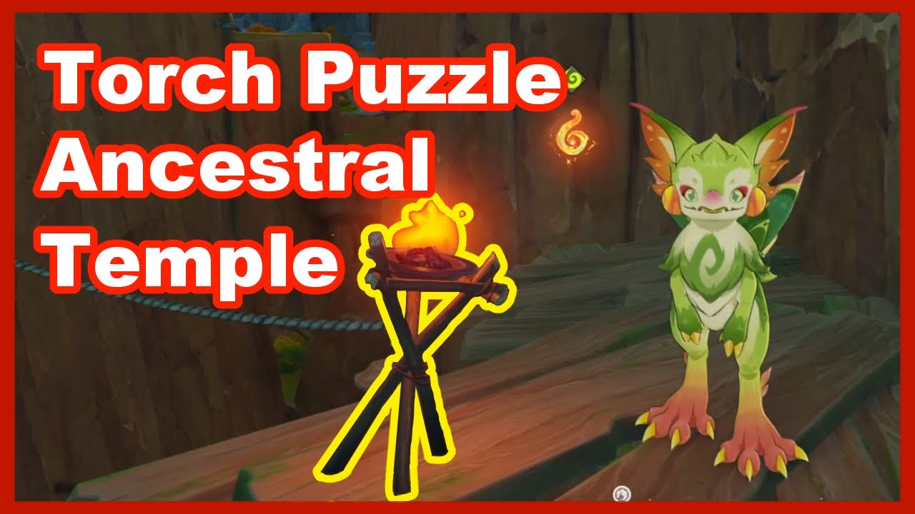 Easiest Way Solve Torch Puzzle At Ancestral Temple - YouTube