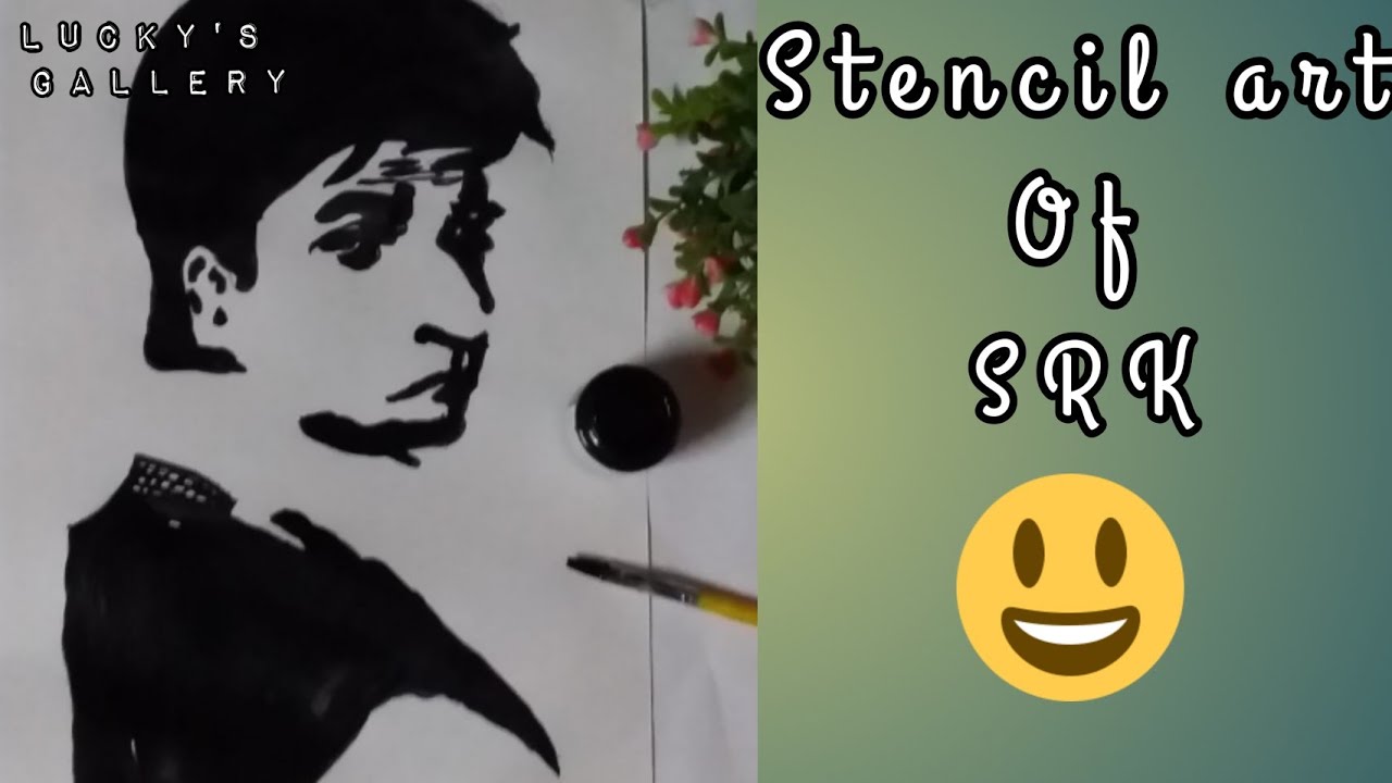 How To Do Stencil Art Of SRK Tutorial Easy Simple Stencil how-to-do-stencil-art-of-srk-tutorial-easy-simple-stencil