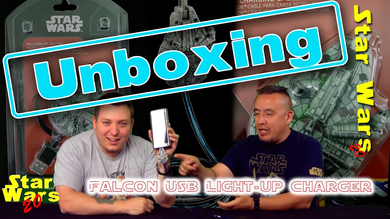Millennium Falcon Micro-USB Charging Cable UNBOXING - YouTube