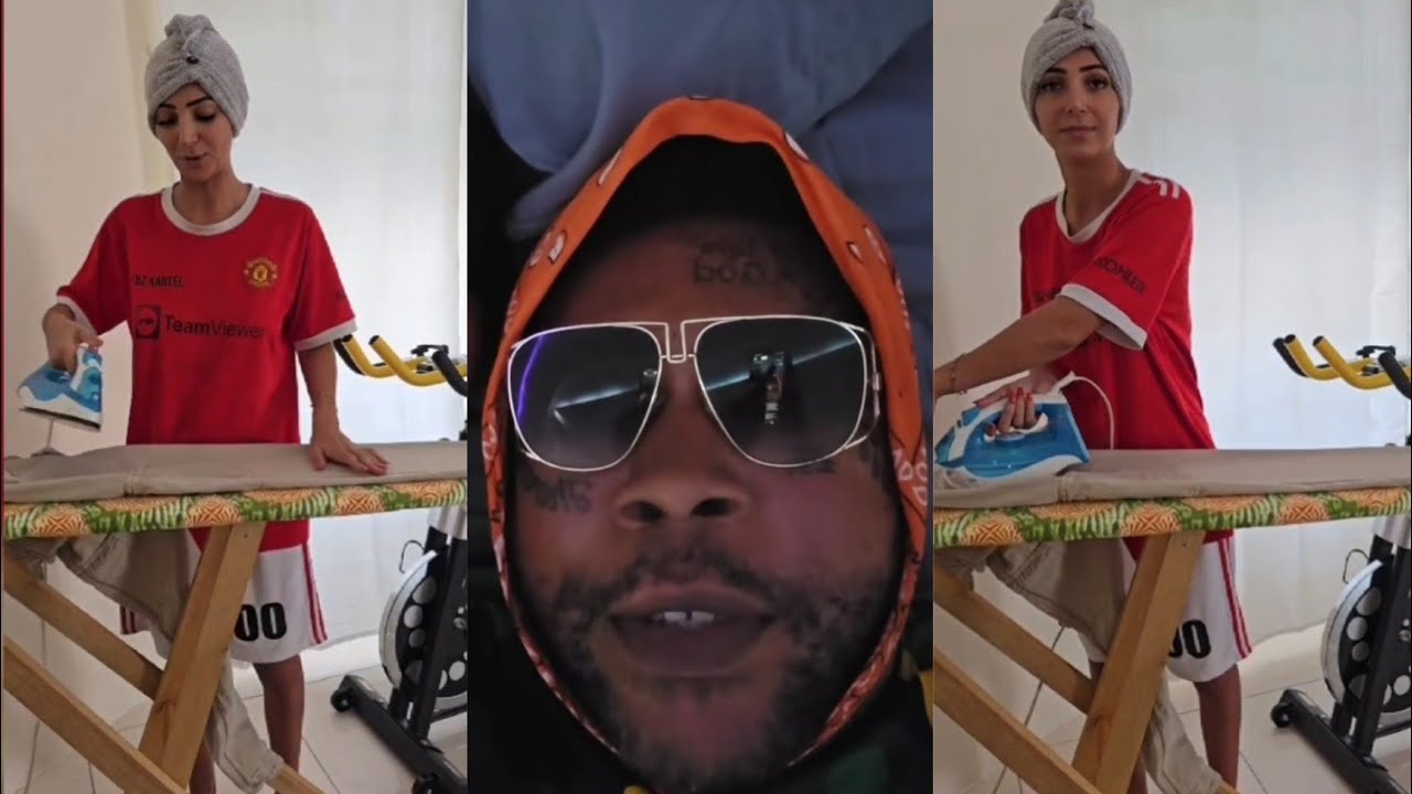 Vybz Kartel "BAD UP" him Wife Again while she iron his clothes ...