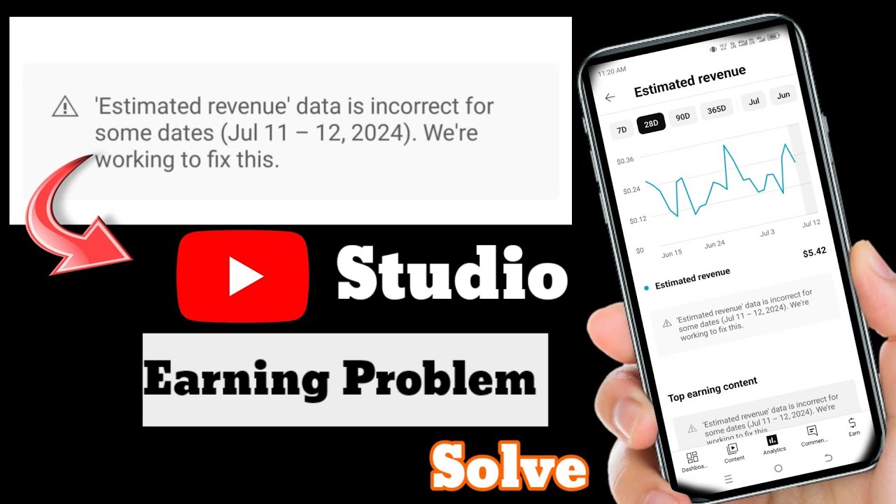 Estimated Revenue Data Is Incorrect - Estimate Revenue Not Sowing In YouTube Studio You Tube ...