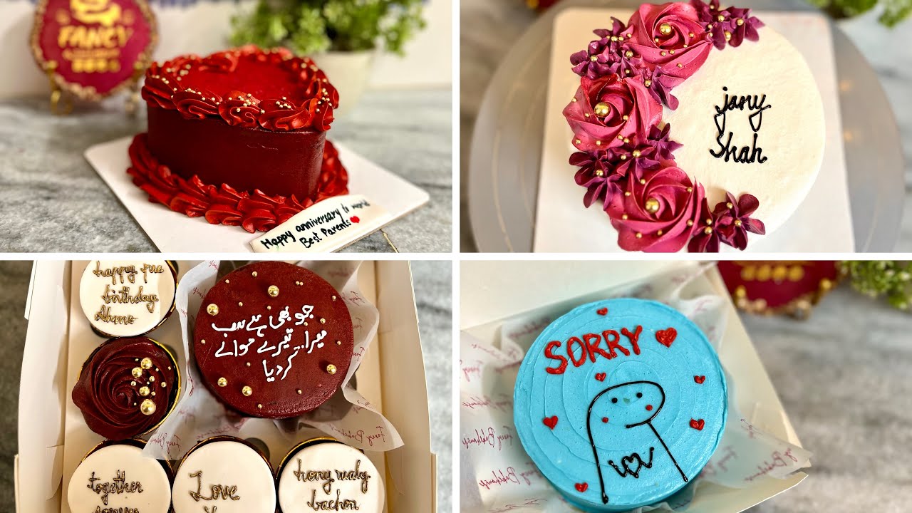 Maroon color in cake | Buttercream Work - YouTube