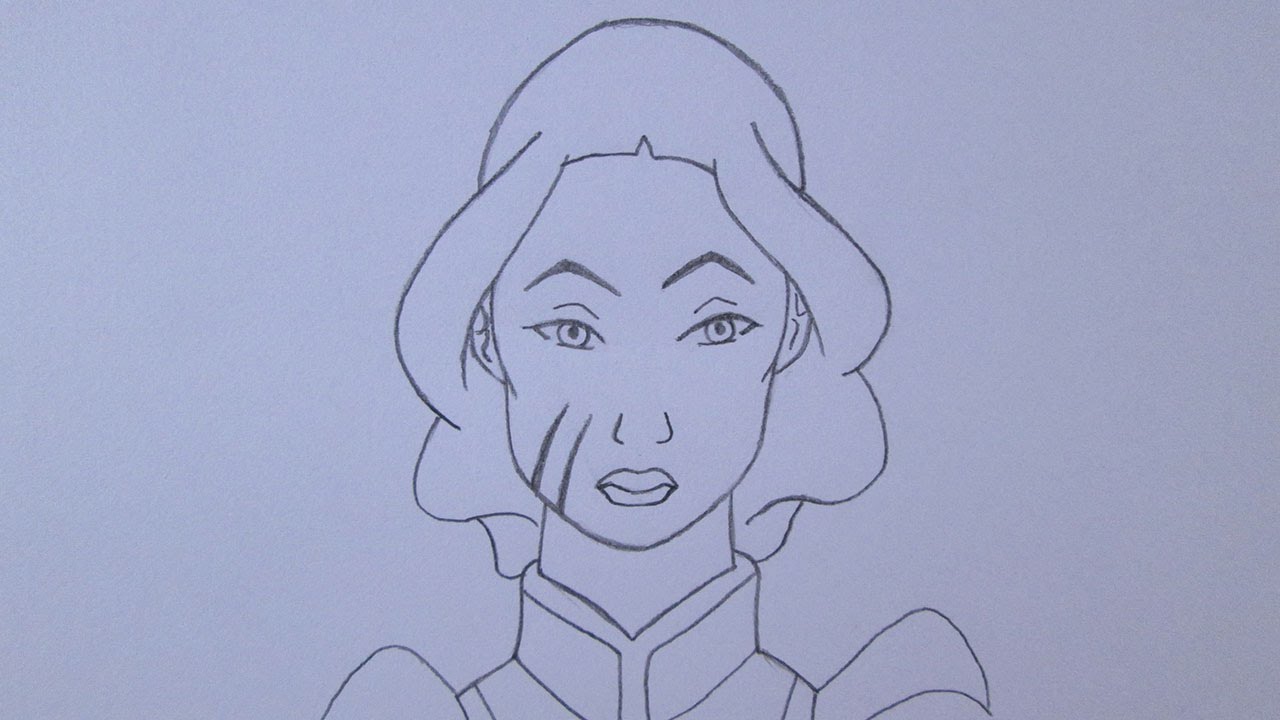 How to draw Lin from The Legend of Korra - YouTube