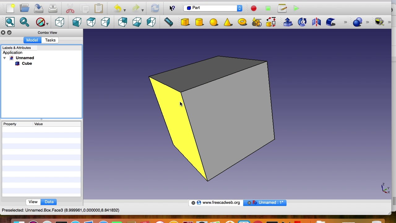Trying free-cad - YouTube
