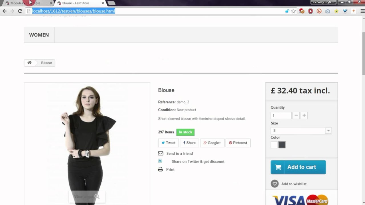 Responsive sizes chart popup in PrestaShop - YouTube
