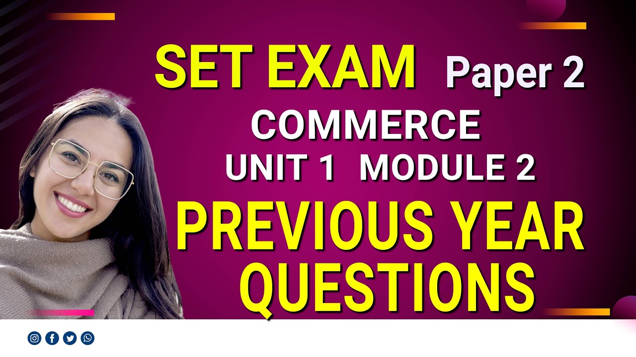 SET EXAM PAPER II | COMMERCE | Previous Year Questions | MANAGEMENT ...